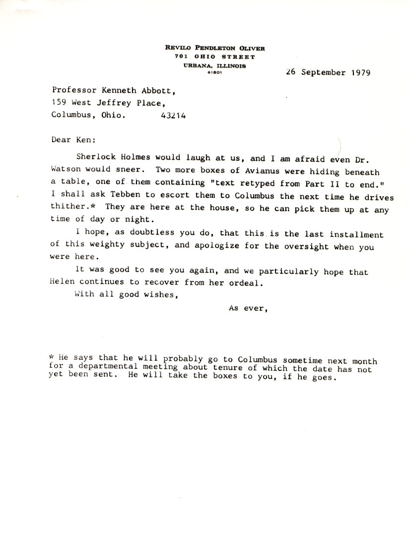 The Revilo P. Oliver Alphabetical Index