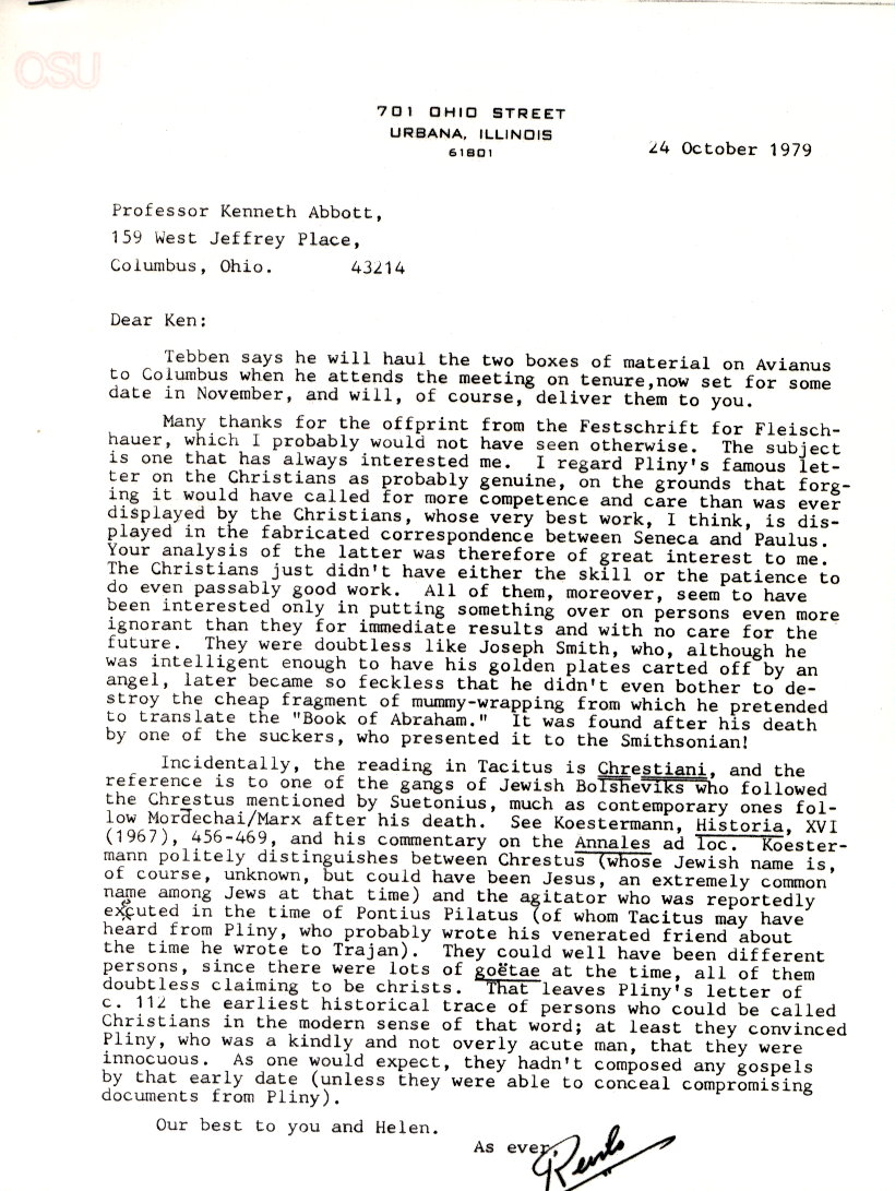 The Revilo P. Oliver Alphabetical Index