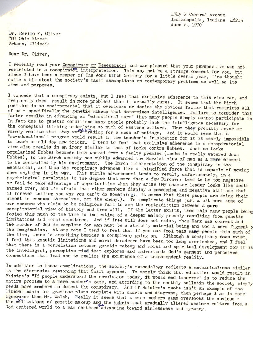 The Revilo P. Oliver Alphabetical Index