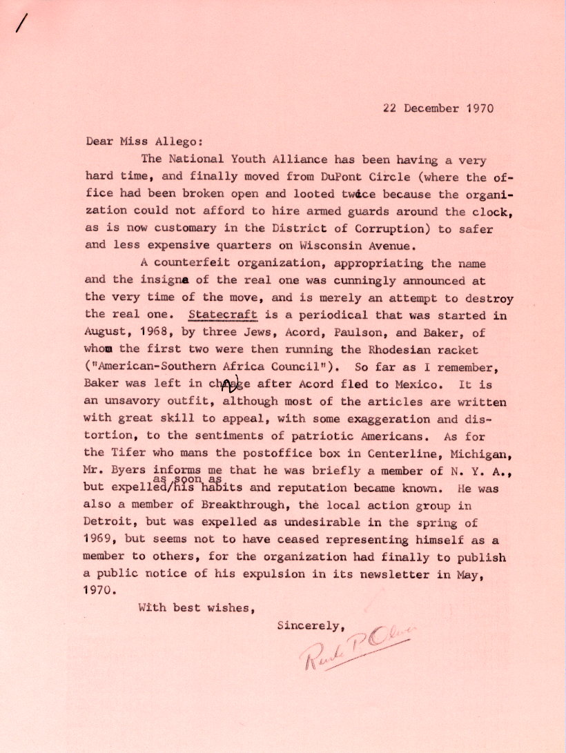 The Revilo P. Oliver Alphabetical Index